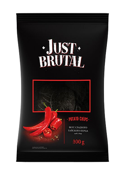 Чіпси картопляні «Just Brutal» зі смаком тайського перцю, 100 г купити ...