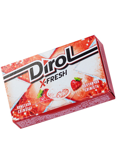 Жевательная резинка «Dirol» X-Fresh клубничная свежесть, 18 г купить с ...